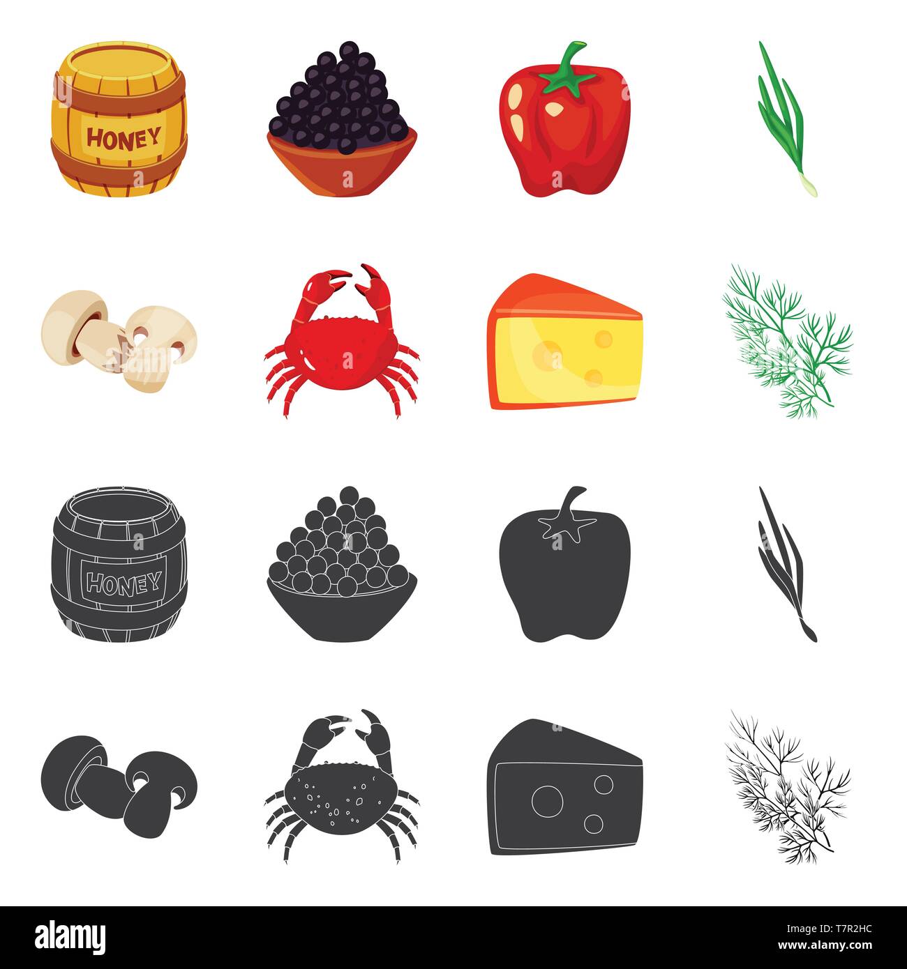 Vector design of taste and product logo. Collection of taste and ...