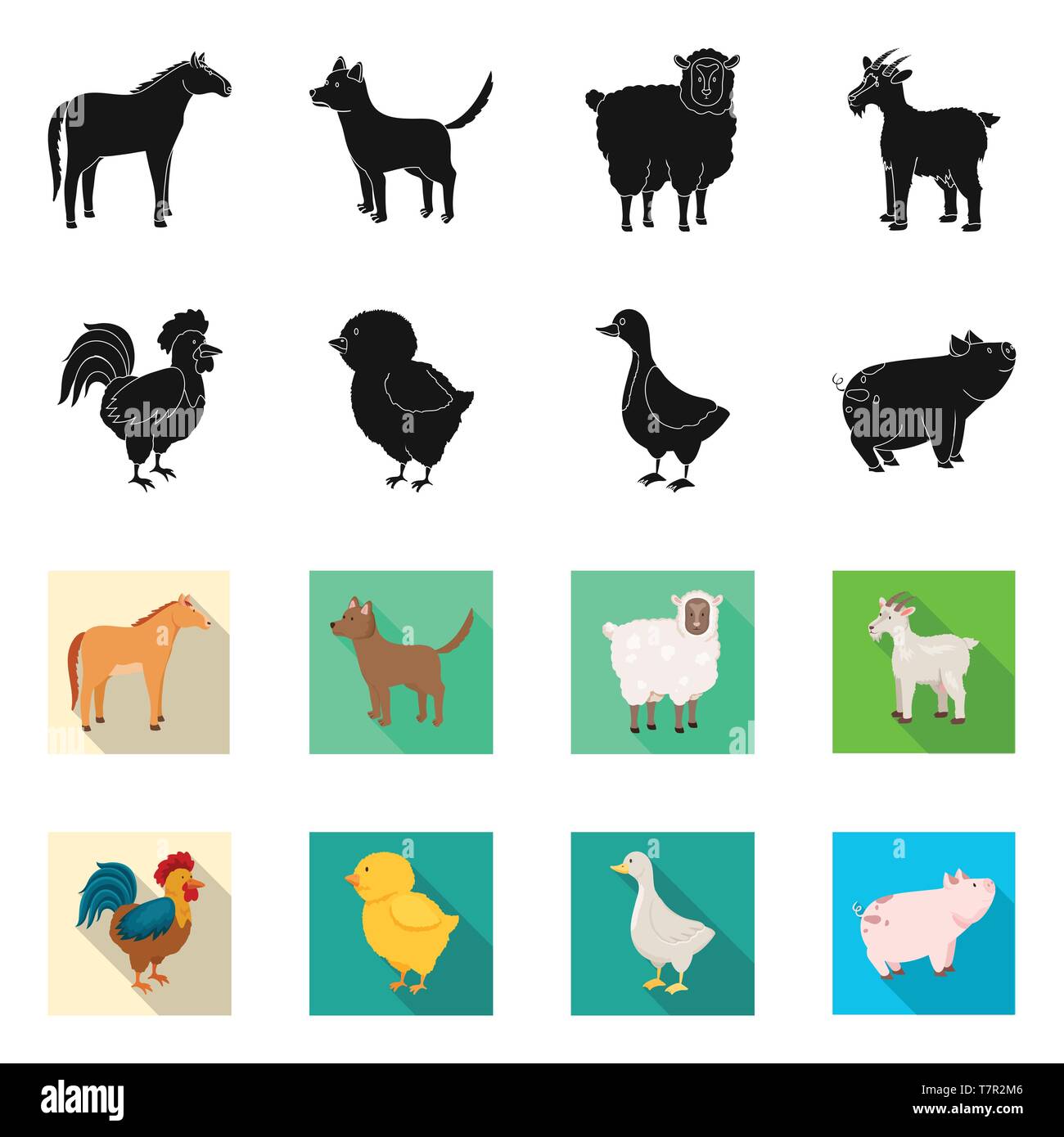 Isolated object of breeding and kitchen sign. Set of breeding and ...