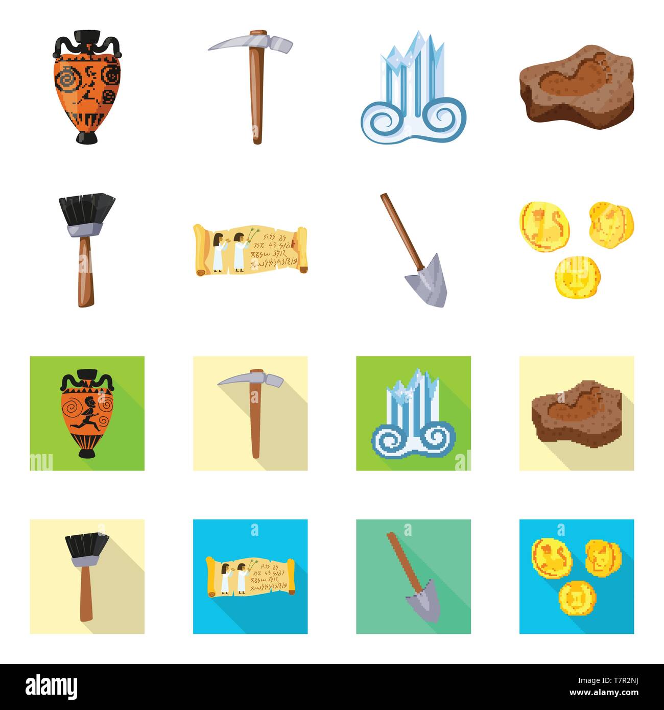 Vector illustration of story and items symbol. Collection of story and ...