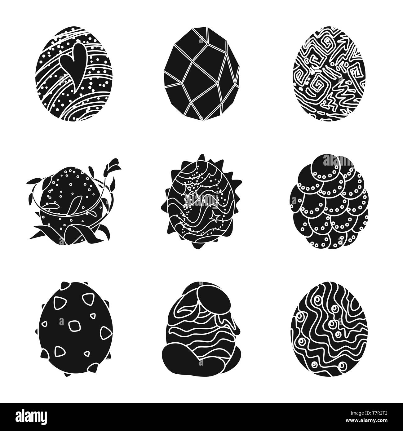Vector illustration of fantastic and cute symbol. Set of fantastic and ...
