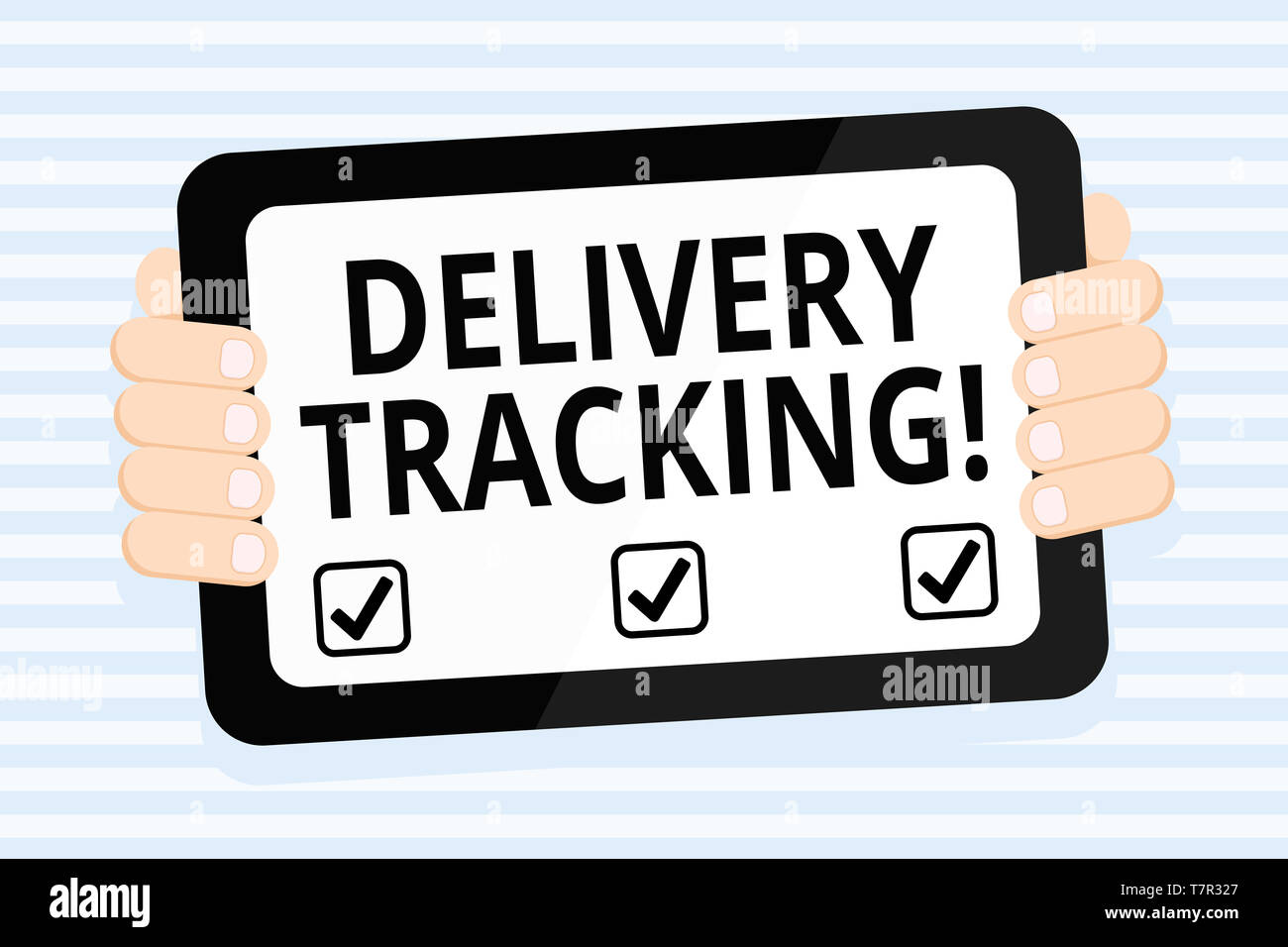 Writing note showing Delivery Tracking. Business concept for the ...
