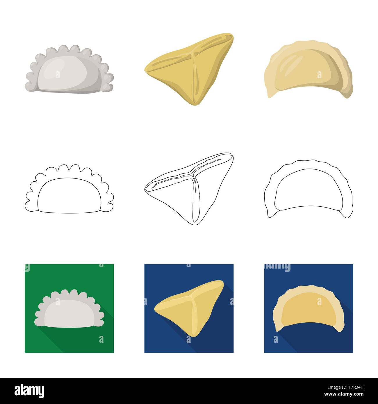 Vector illustration of products and cooking symbol. Collection of ...
