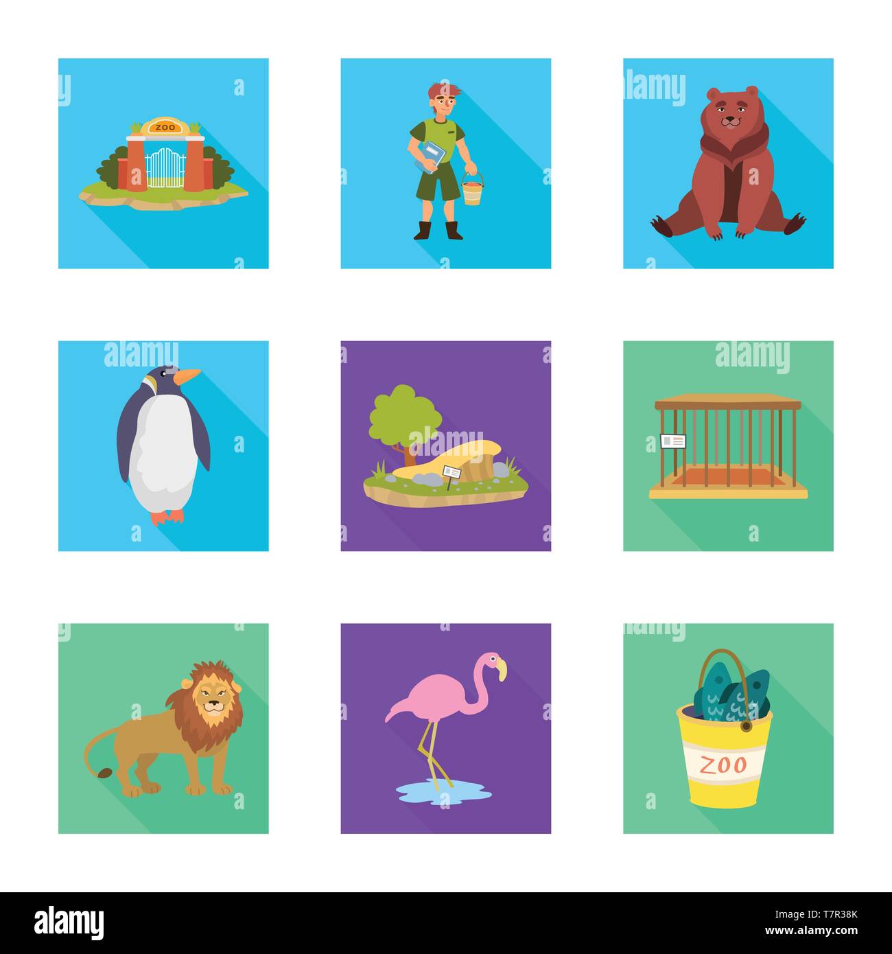 Vector design of safari and animal symbol. Collection of safari and fun ...