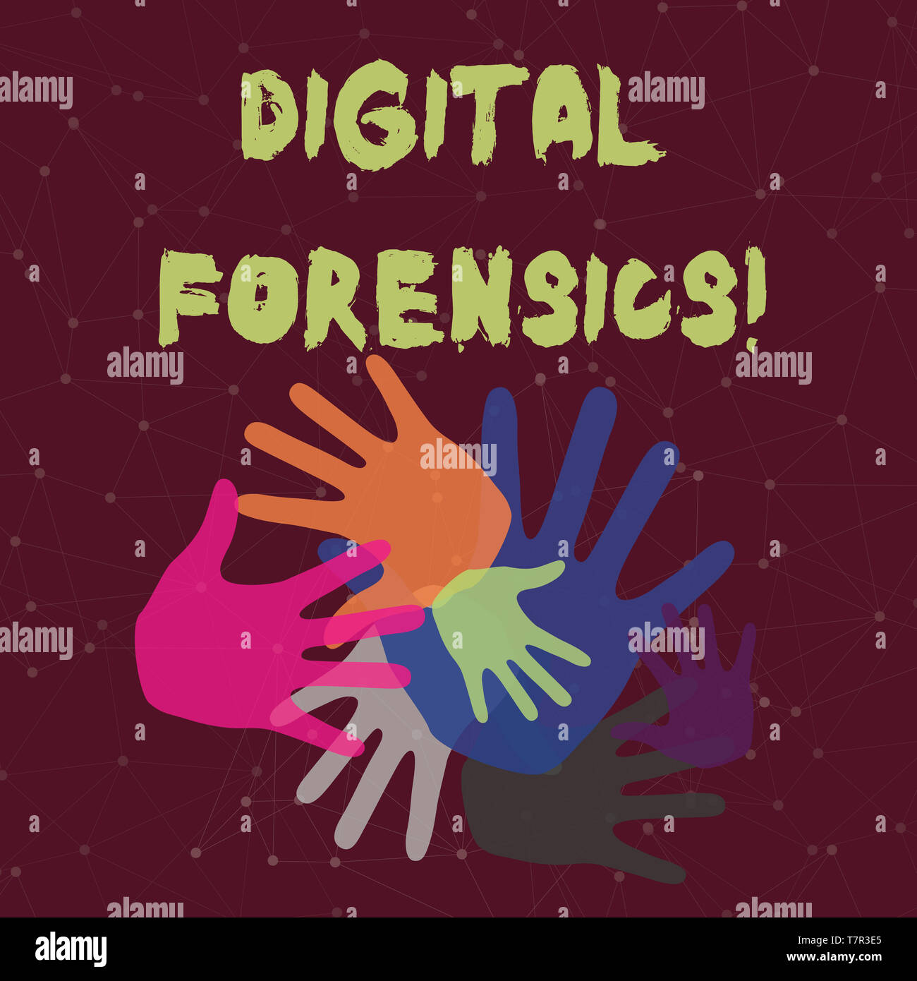 Handwriting text Digital Forensics. Conceptual photo investigation of ...
