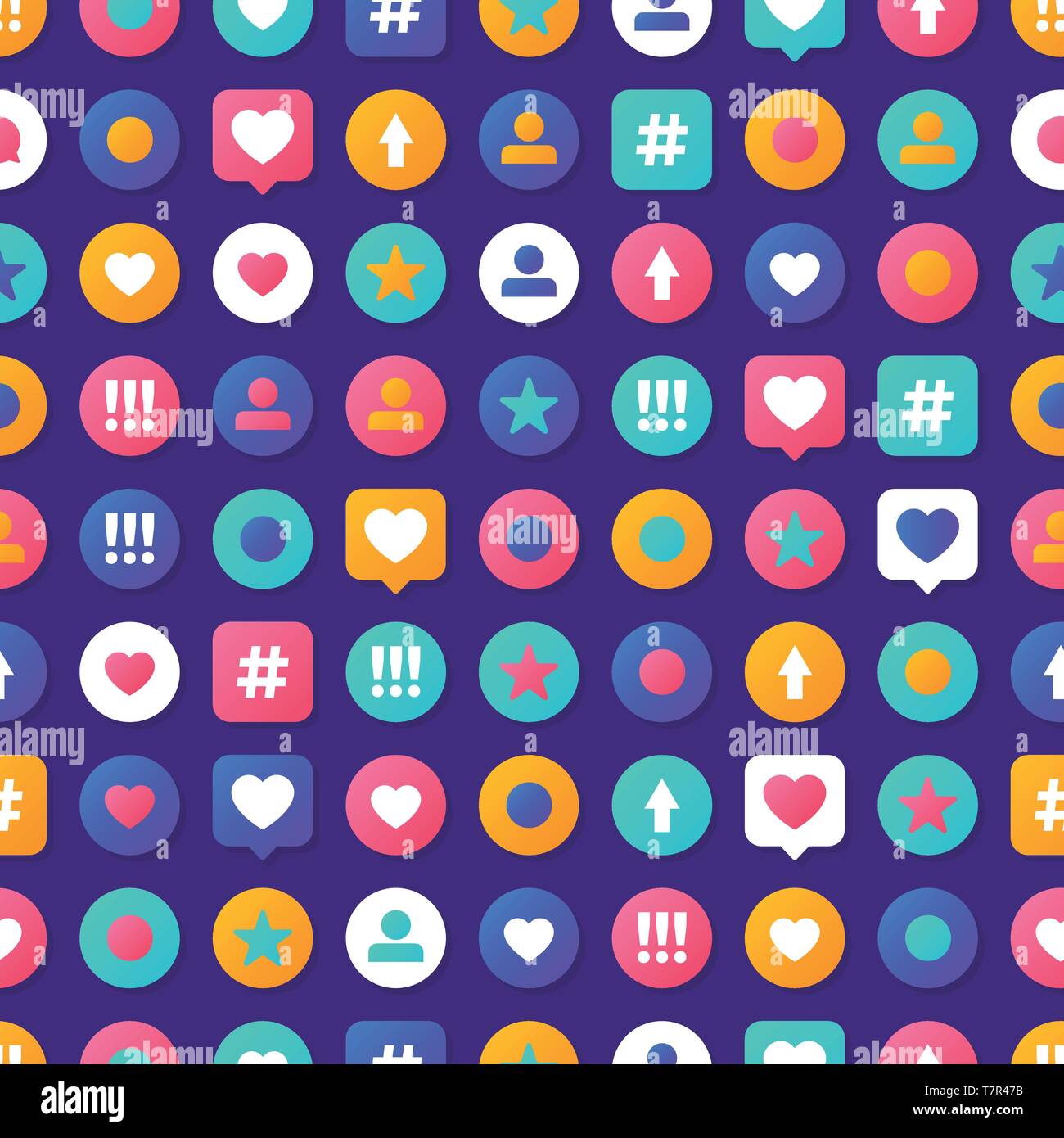 Vector illustration pattern social media communication concept with ...