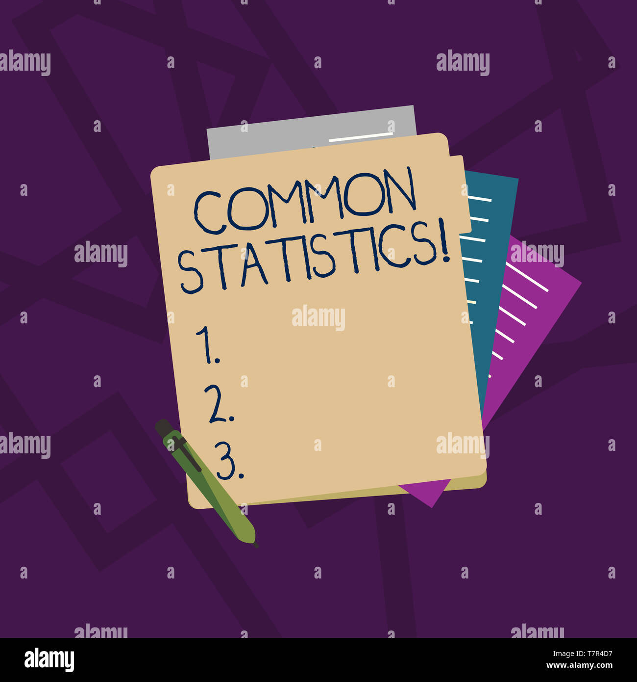 Handwriting Text Common Statistics Conceptual Photo Used To Calculate