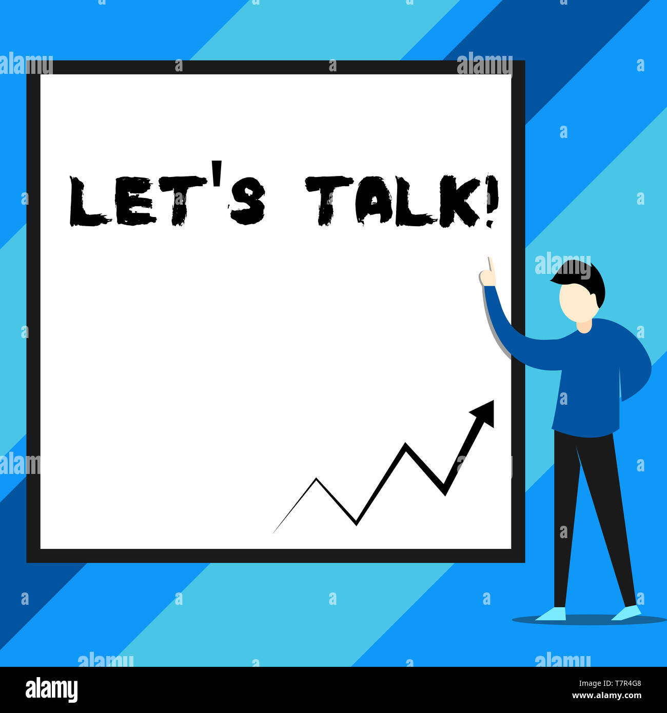 Text sign showing Let S Talk. Business photo text they are suggesting ...