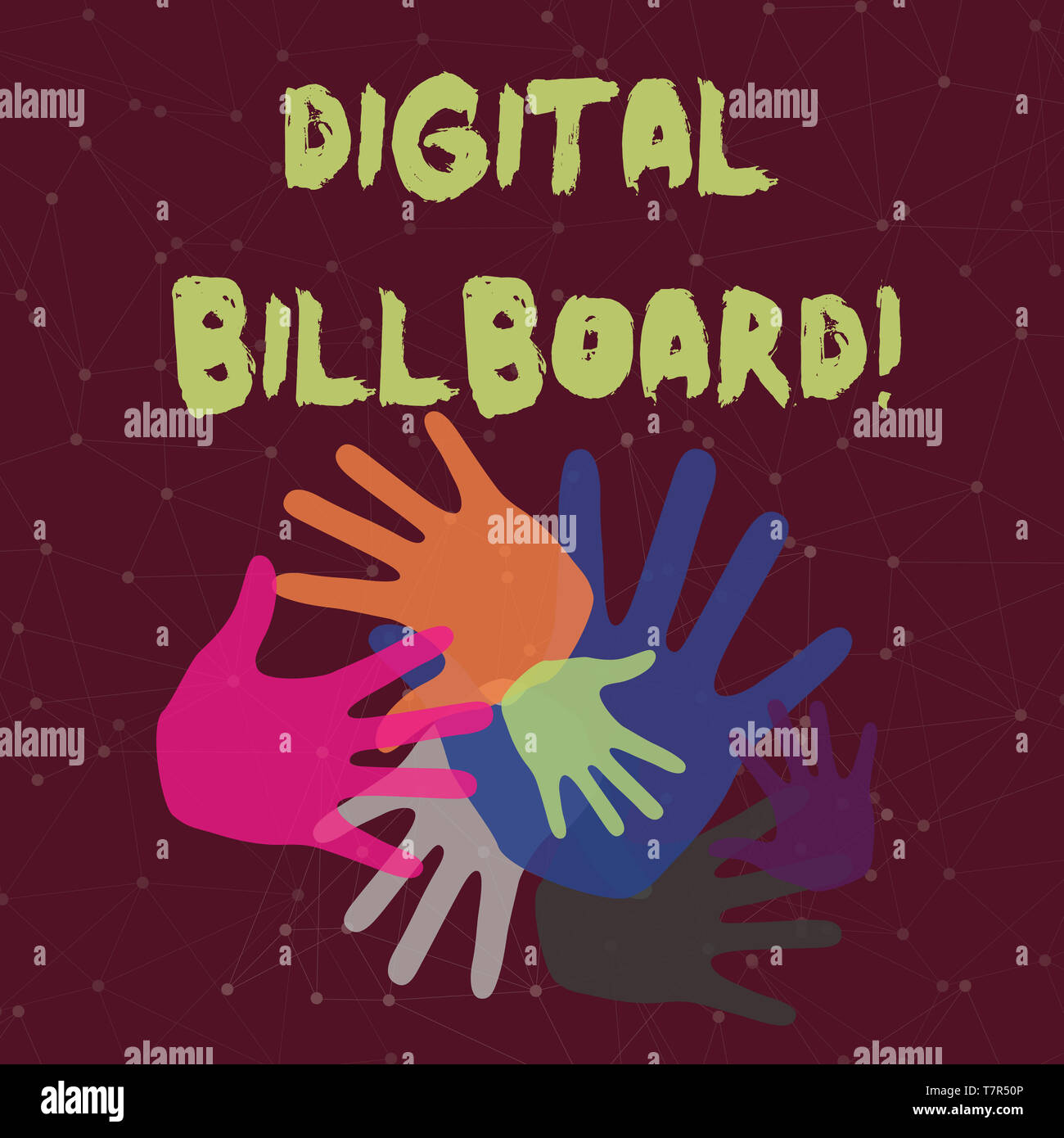 Handwriting text Digital Billboard. Conceptual photo billboard that ...