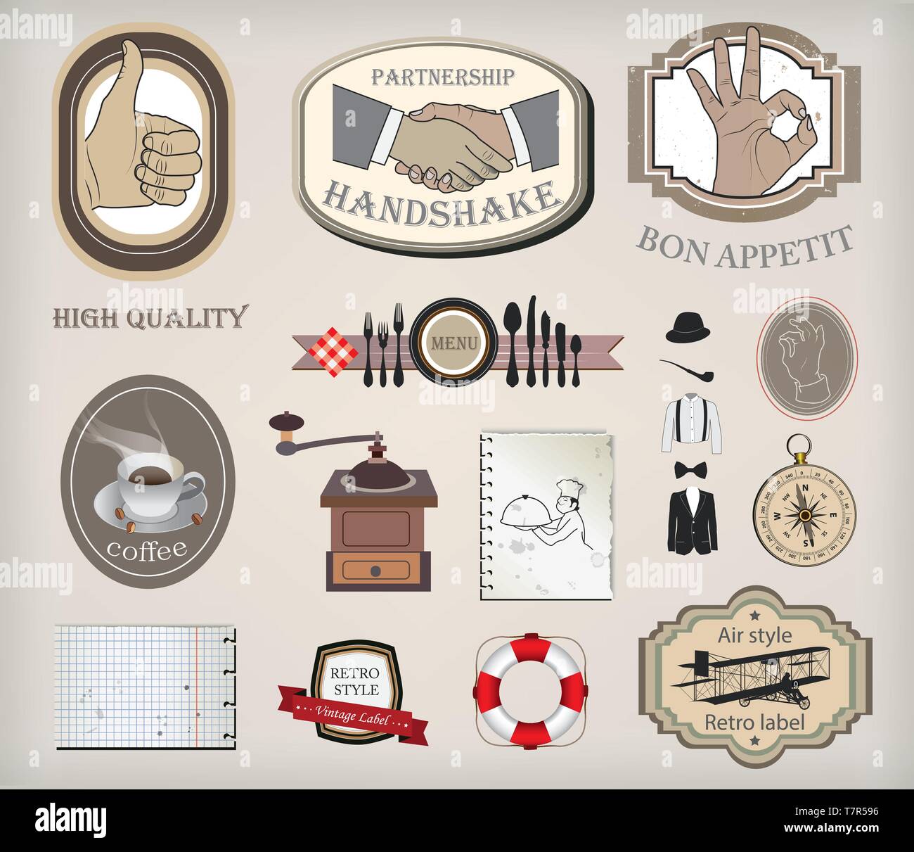 The plane cafe Stock Vector Images - Alamy