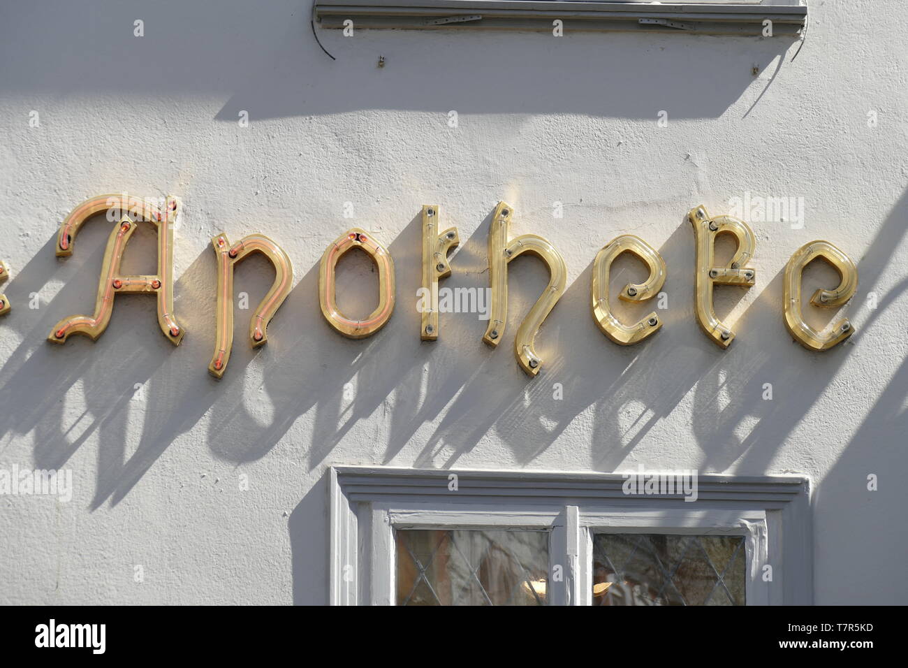 Lettering pharmacy, pharmacy sign, Germany, Europe Stock Photo - Alamy
