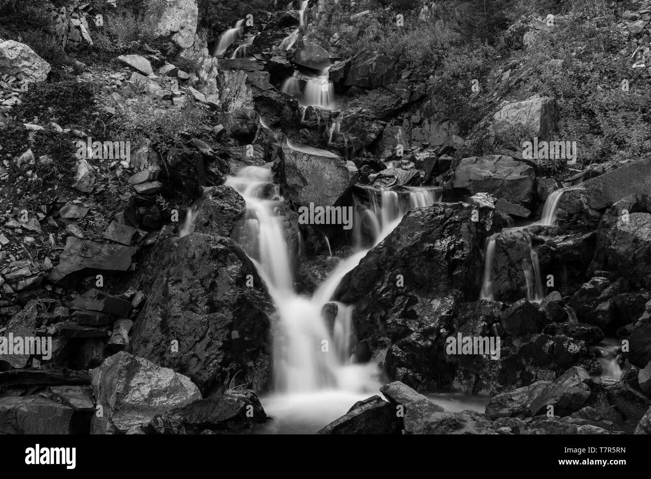 Tiered cascade Black and White Stock Photos & Images - Alamy