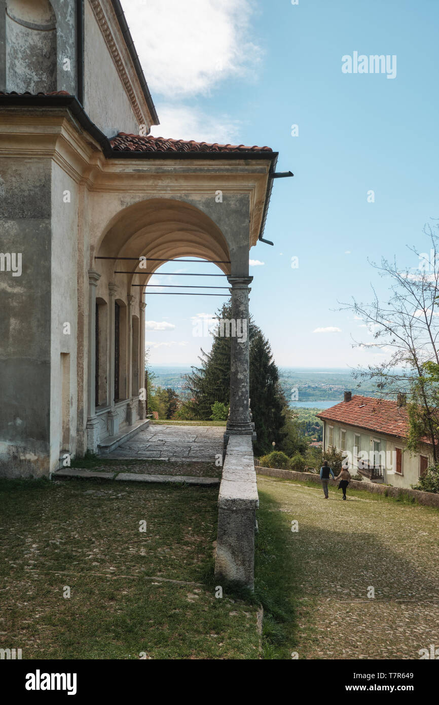peoples walking along the path of the historic pilgrimage route from ...