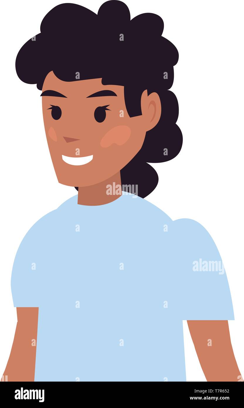 cute young boy on white background vector illustration Stock Vector ...