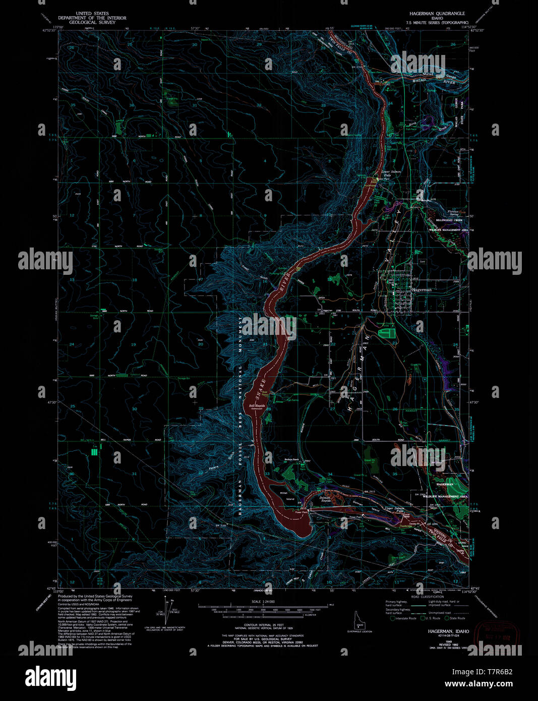 Hagerman map hi-res stock photography and images - Alamy