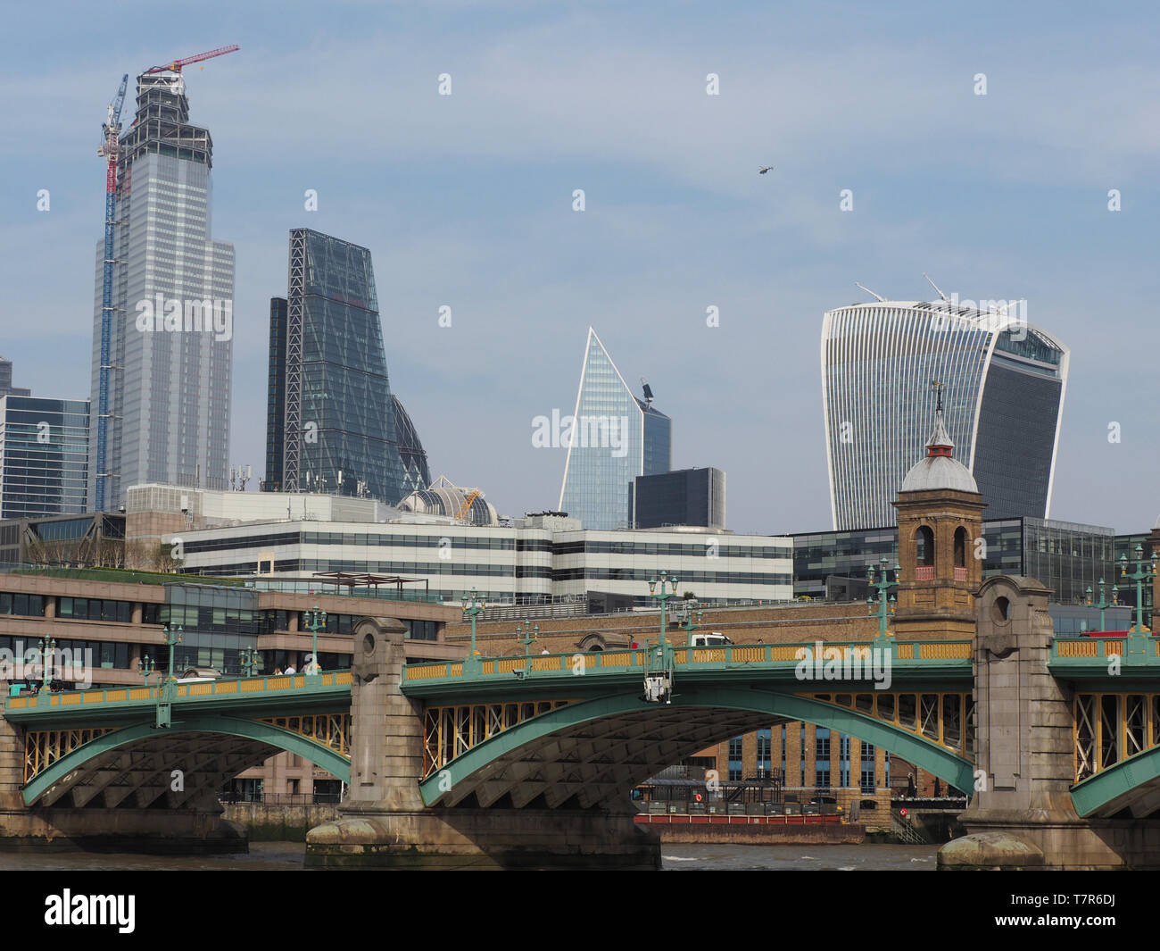 Tall modern and old buildings in the City of London, England, UK Stock ...