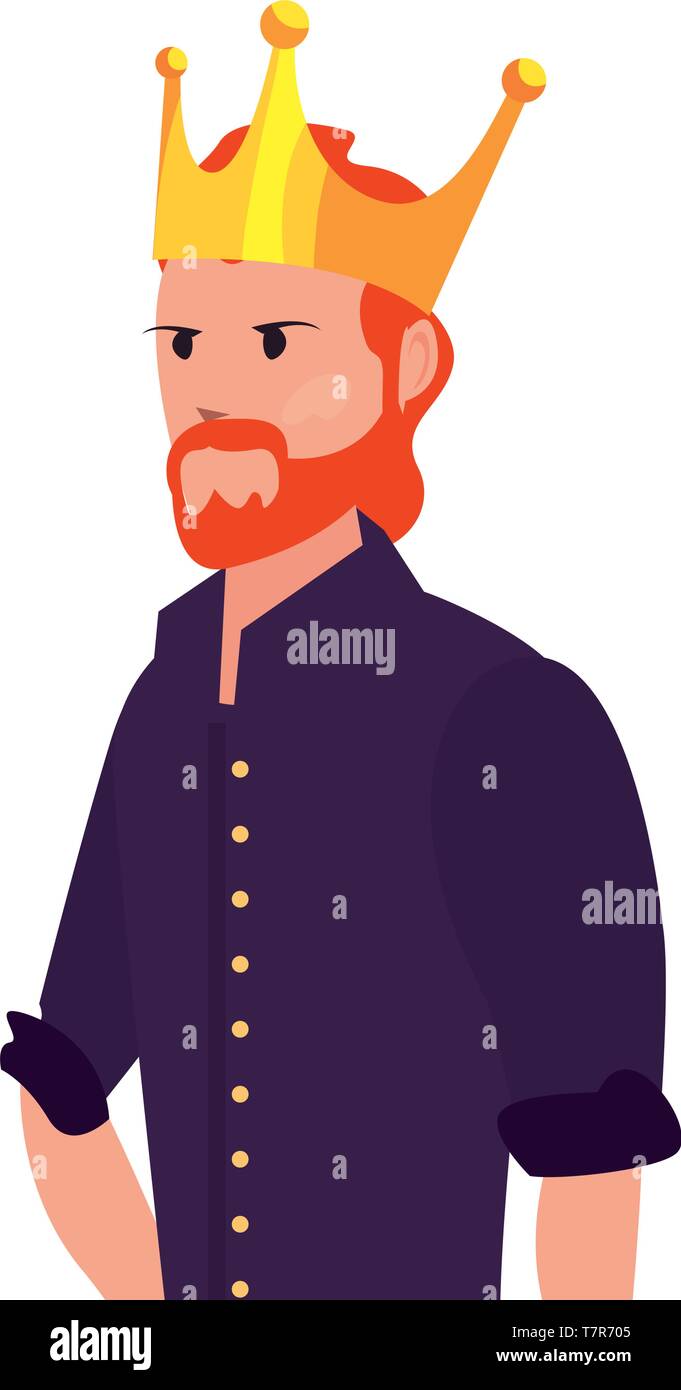dad wearing crown happy fathers day vector illustration Stock Vector ...