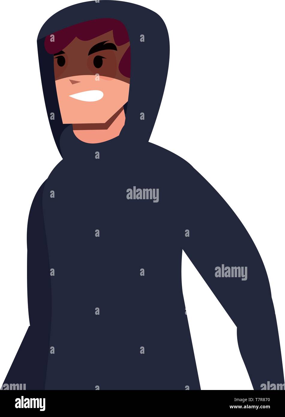 hacker man character thief vector illustration design Stock Vector ...