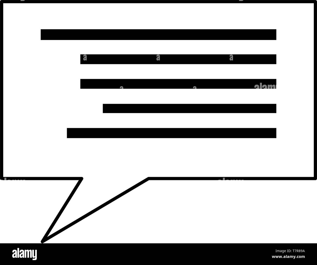 speech bubble message icon on white background vector illustration ...