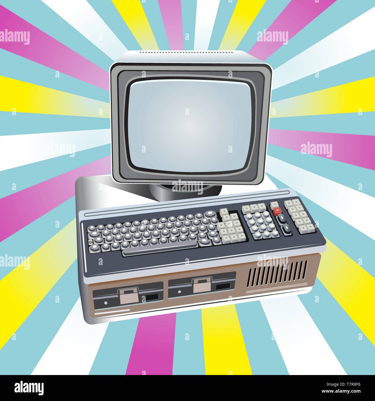 Retro computer poster Stock Vector Images - Alamy