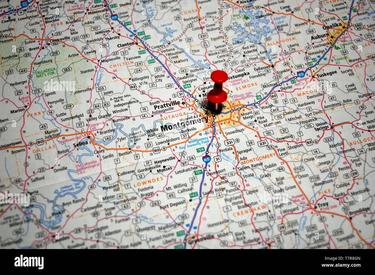 Map of montgomery hi-res stock photography and images - Alamy