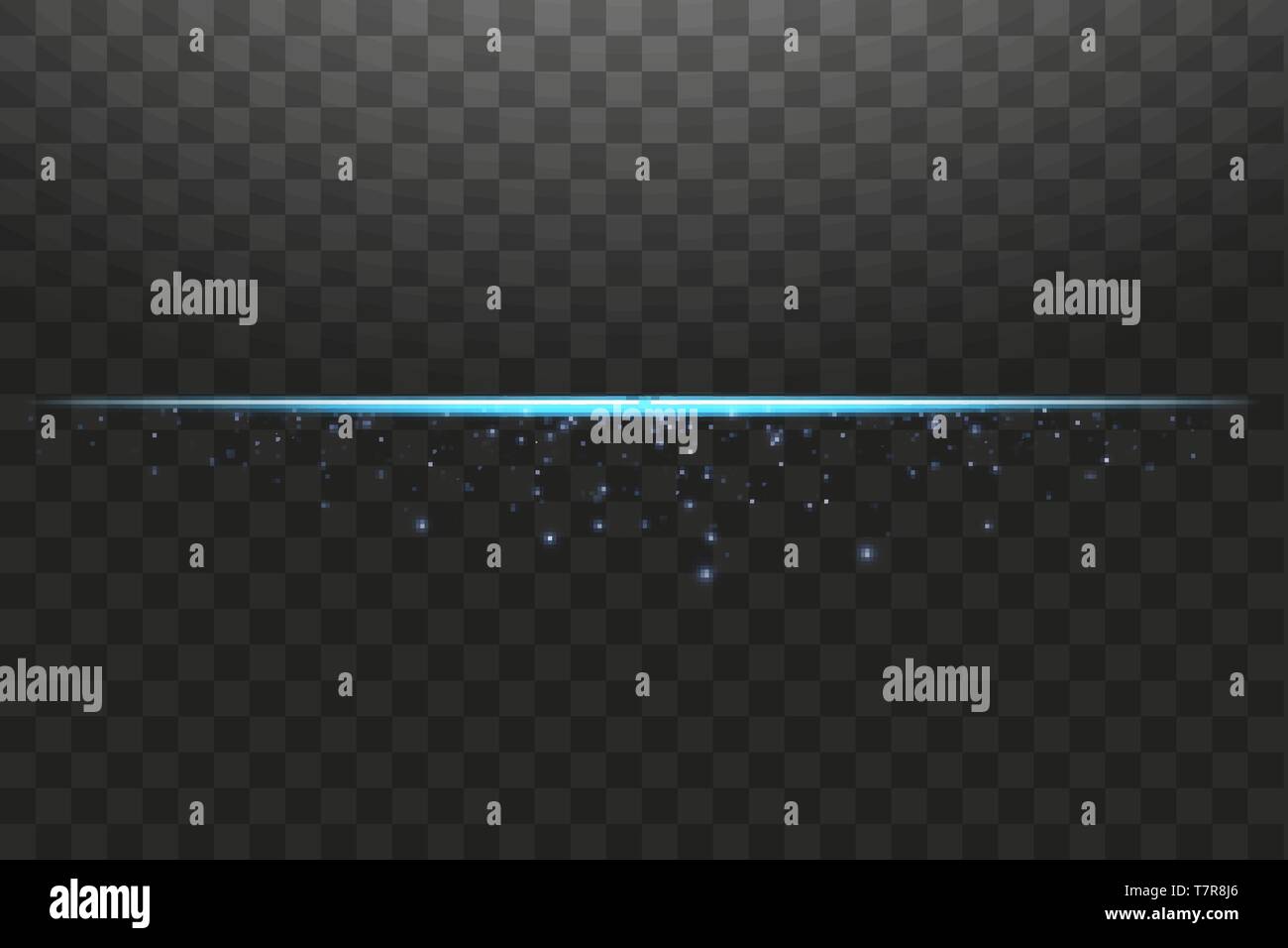 Abstract blue lights lines on transparent background vector ...