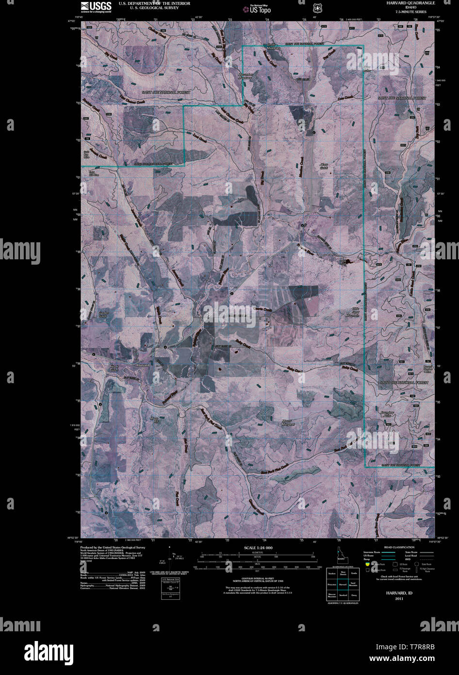 Harvard idaho map hi-res stock photography and images - Alamy