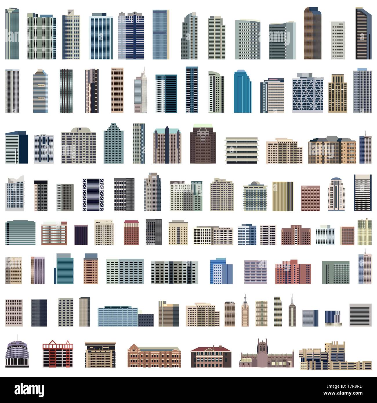 collection of isolated vector buildings Stock Vector Image & Art - Alamy