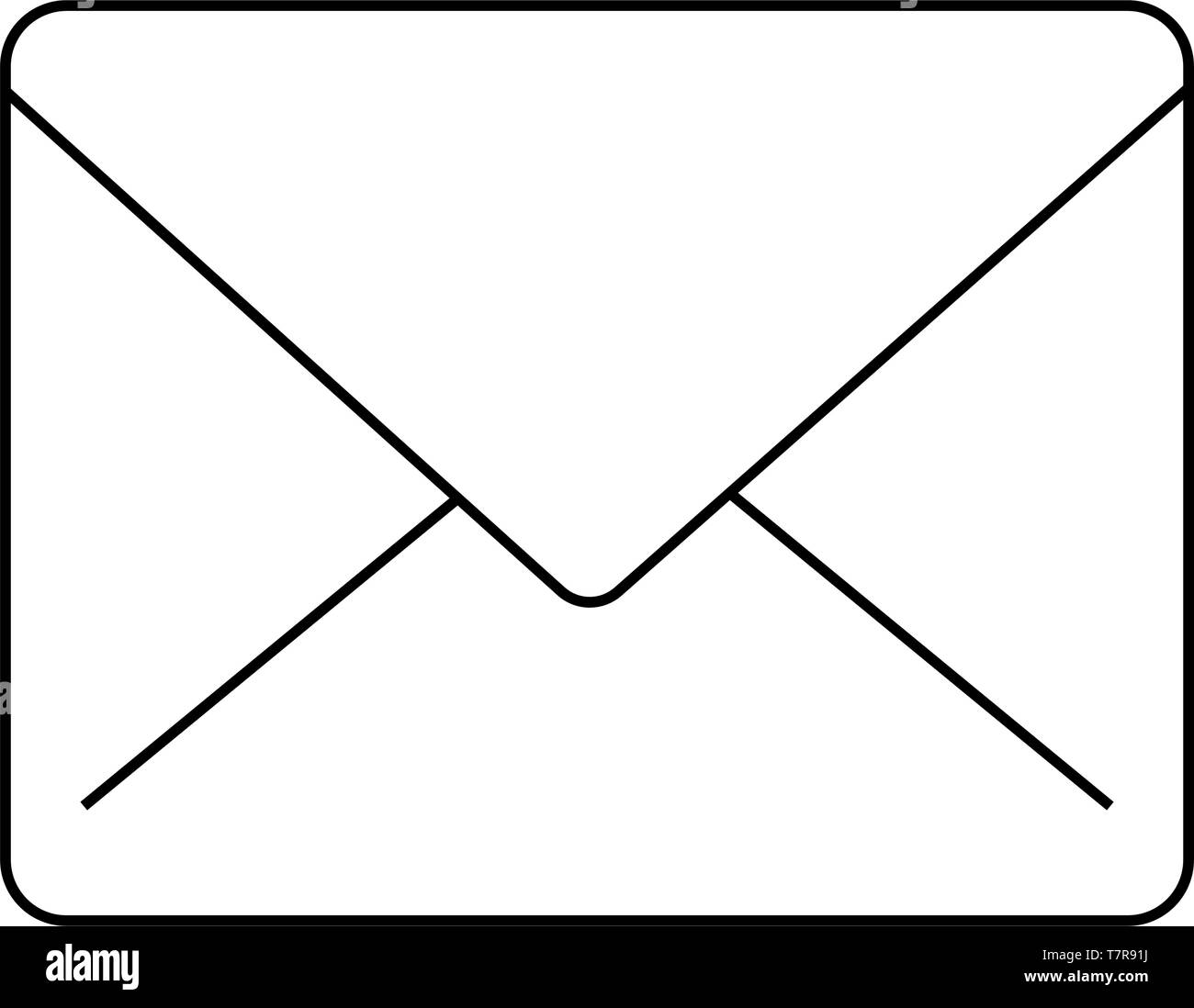 email envelope message communication icon vector illustration outline ...