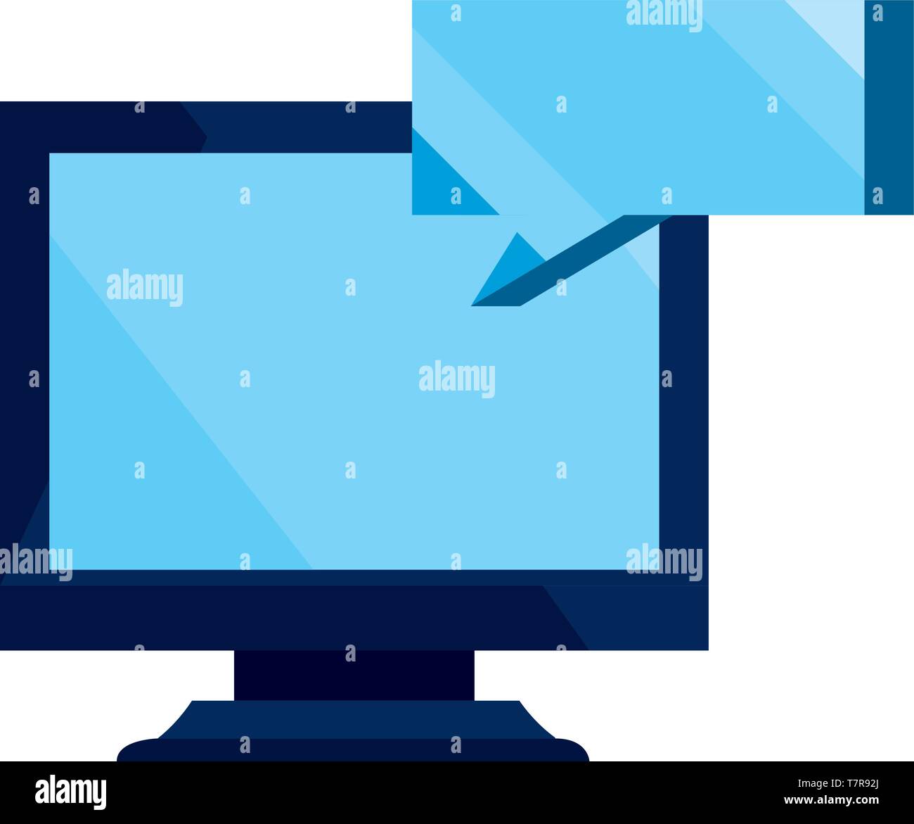 computer message cybersecurity data protection vector illustration ...