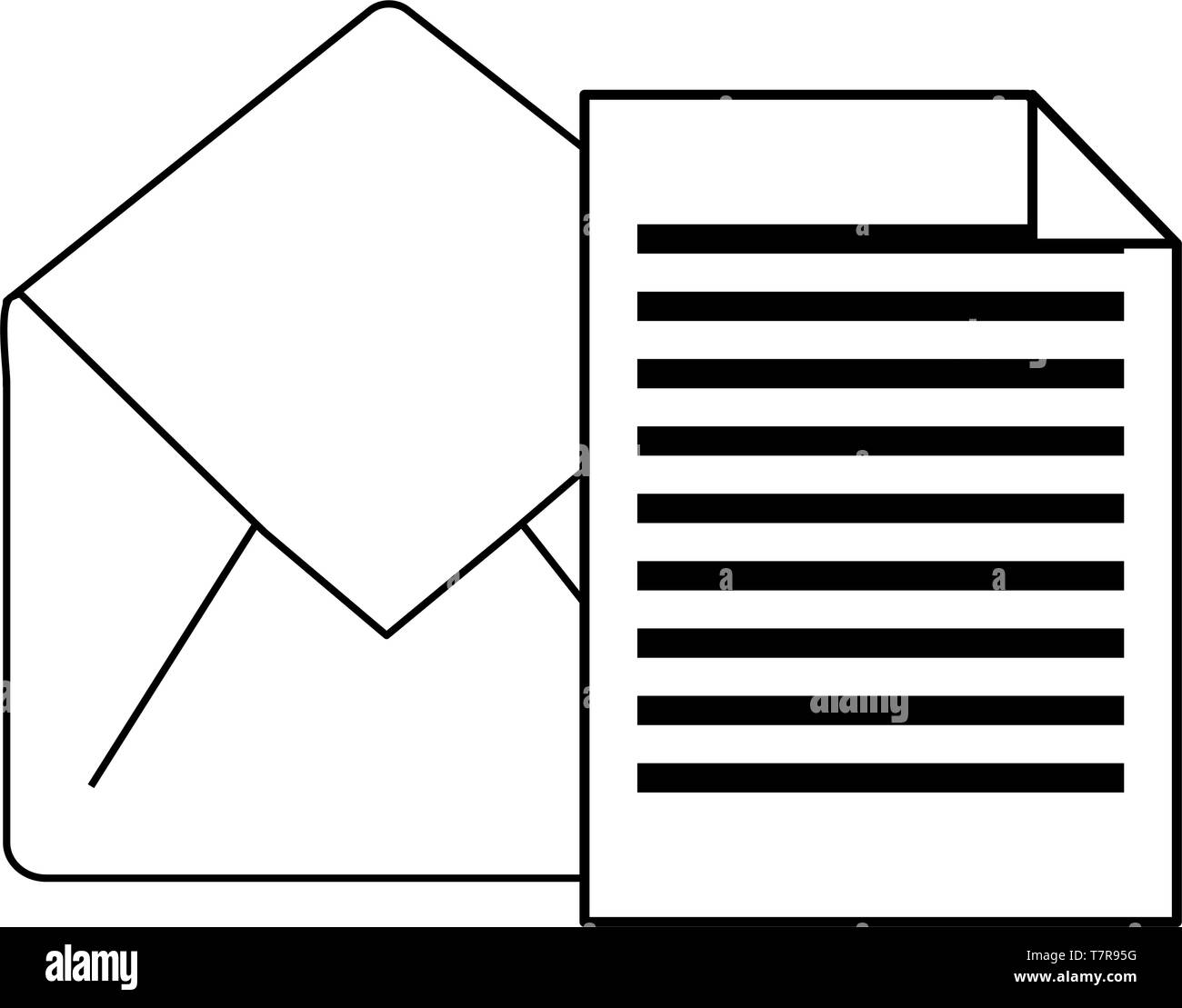 email envelope letter message on white background vector illustration ...