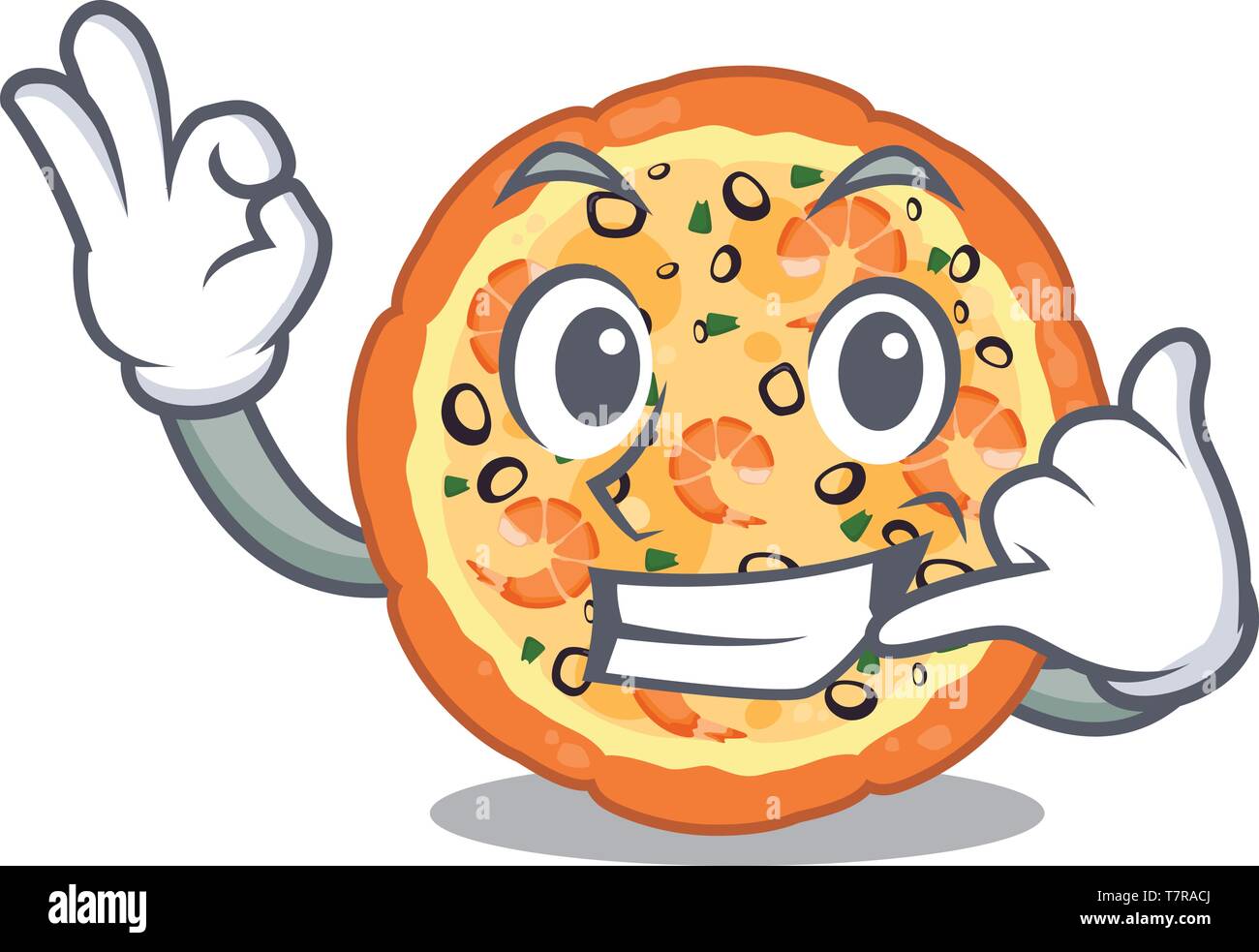 Call me seafood pizza above the cartoon board Stock Vector Image & Art ...