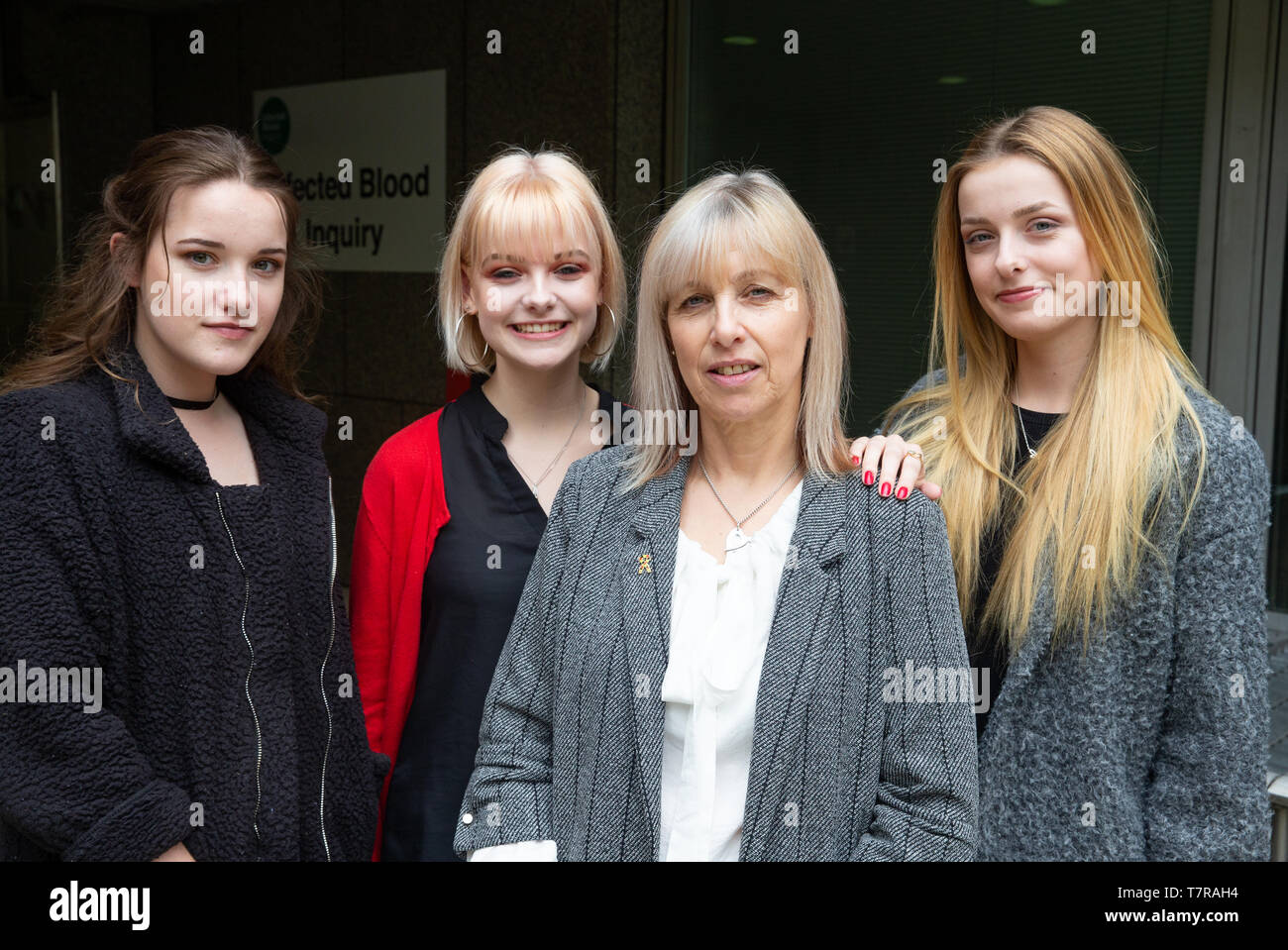 Fiona Rennie at the Infected Blood Inquiry with her Triplets, Maddy ...