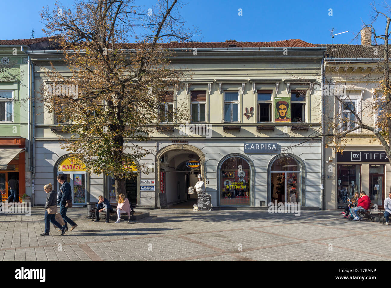 NOVI SAD, VOJVODINA, SERBIA - NOVEMBER 11, 2018: Typical Buildings at ...