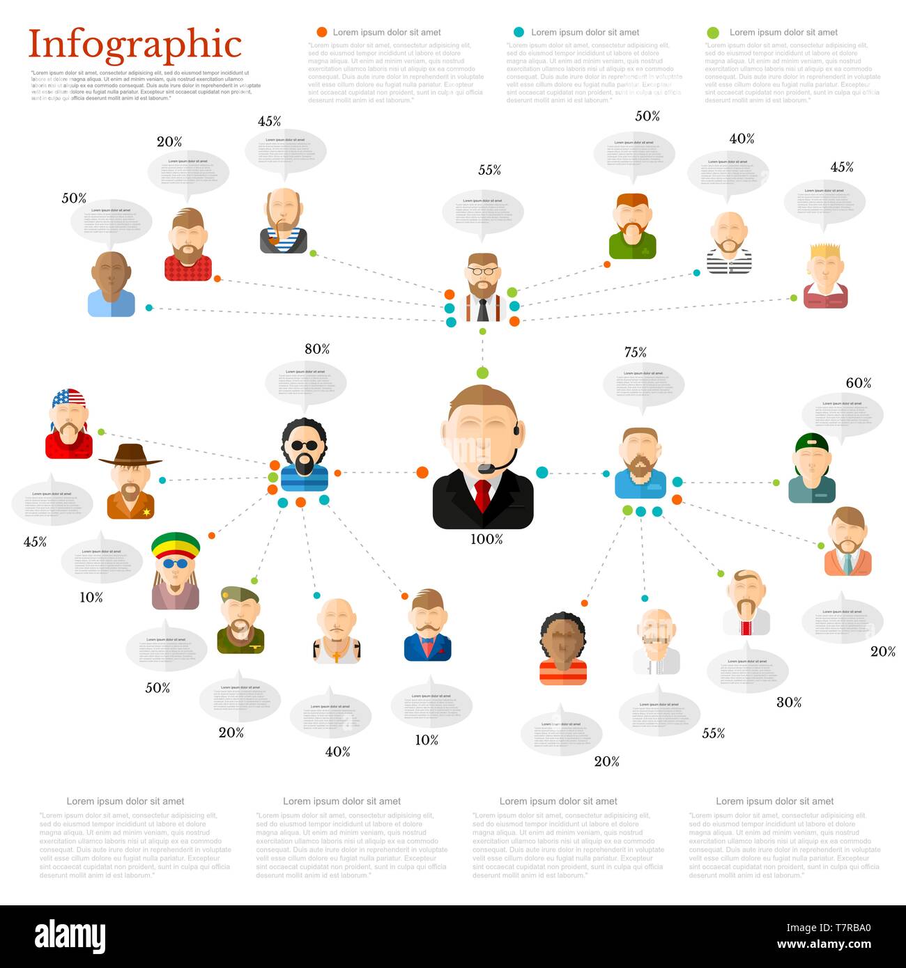 leader man and groups of people.multilevel marketing mlm business Stock ...