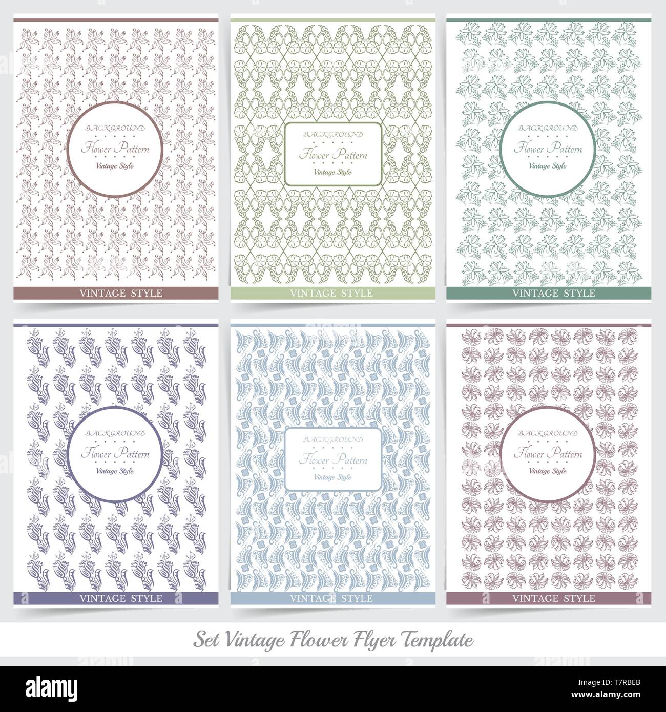 Set of Creative Cards with Floral Textures Stock Vector Image & Art - Alamy