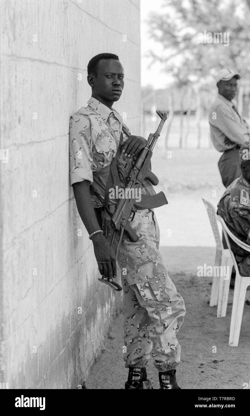 In a small town of Malual kon in south Sudan, the SPLA (Sudanese People ...