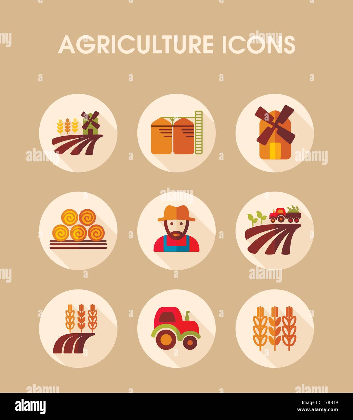 Farm Field icon. Agriculture sign. Graph symbol for your web site ...