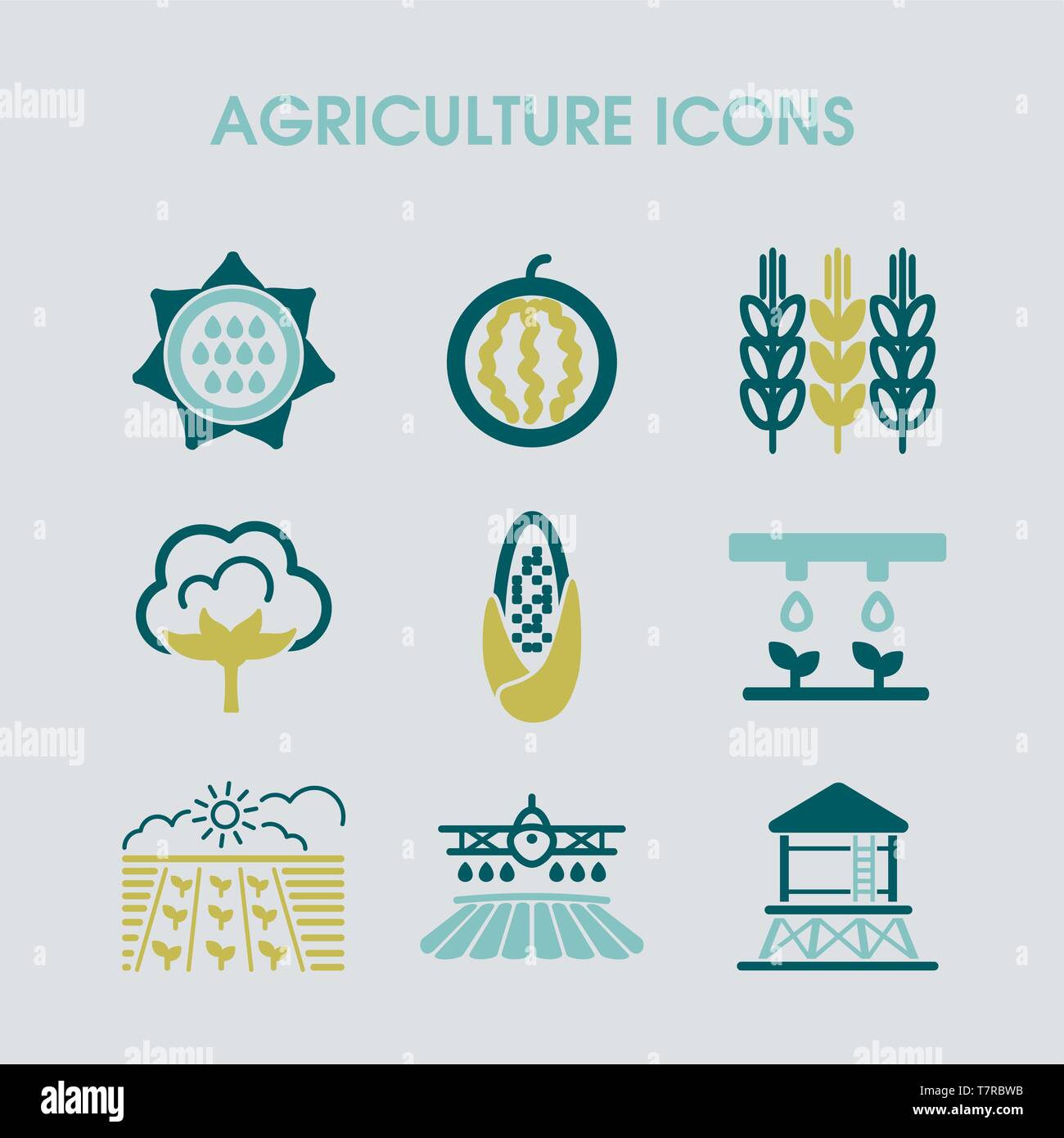 Farm Field icon. Agriculture sign. Graph symbol for your web site ...