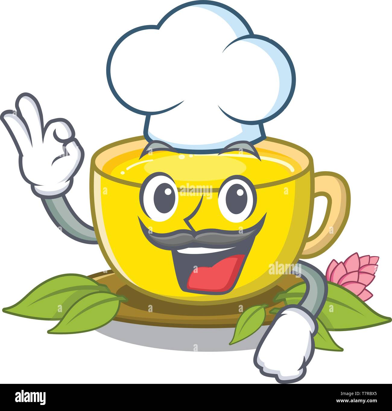 Chef tea turmeric in the cartoon glasses Stock Vector Image & Art - Alamy