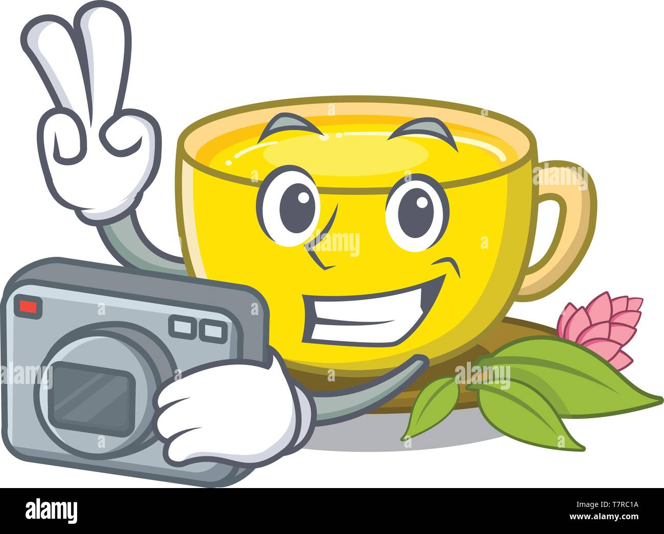Photographer turmeric tea in the cartoon shape Stock Vector Image & Art ...