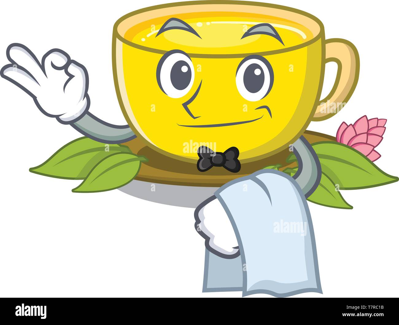 Waiter turmeric tea in the cartoon shape Stock Vector Image & Art - Alamy
