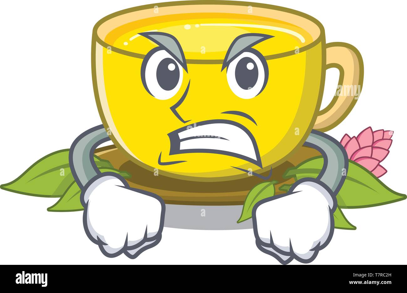 Angry turmeric tea in the cartoon shape Stock Vector Image & Art - Alamy
