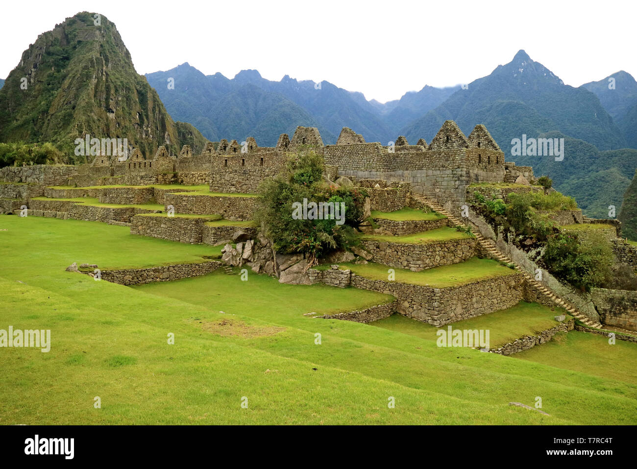 Remains of Ancient Structures in Machu Picchu Inca Citadel on the ...