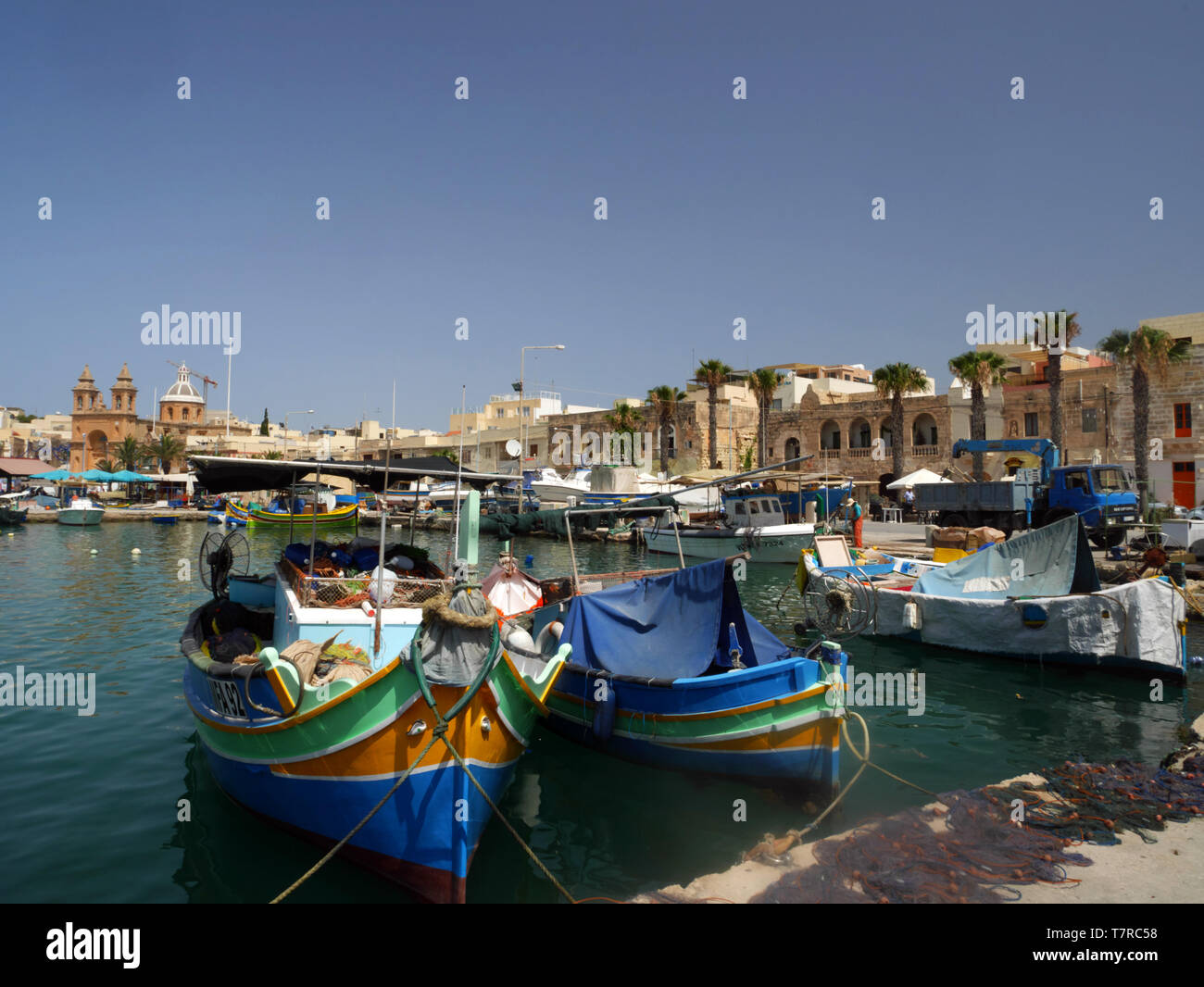 Fishing boats luzzu hi-res stock photography and images - Alamy