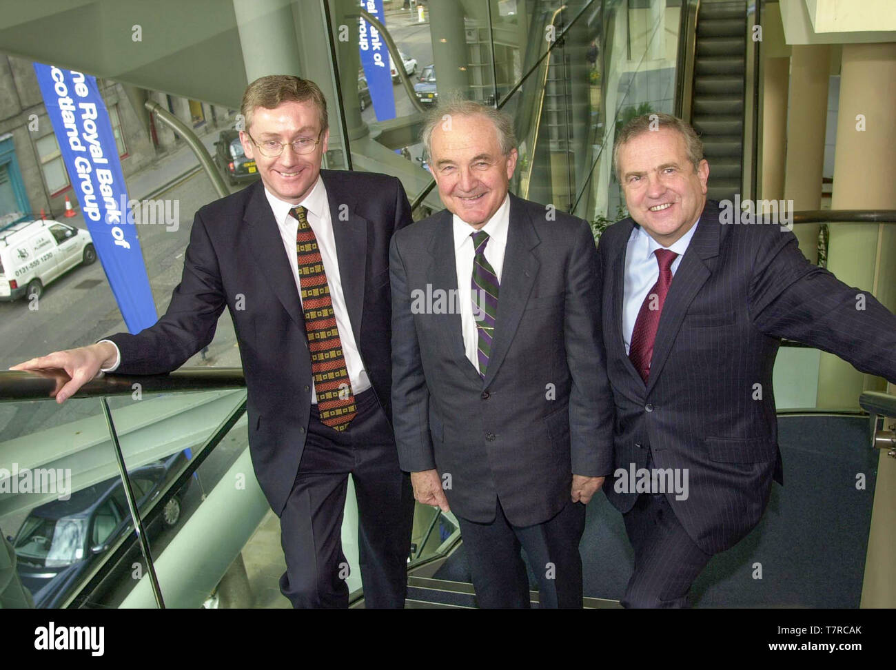 Royal bank of scotland chief executive sir george mathewson centre hi ...
