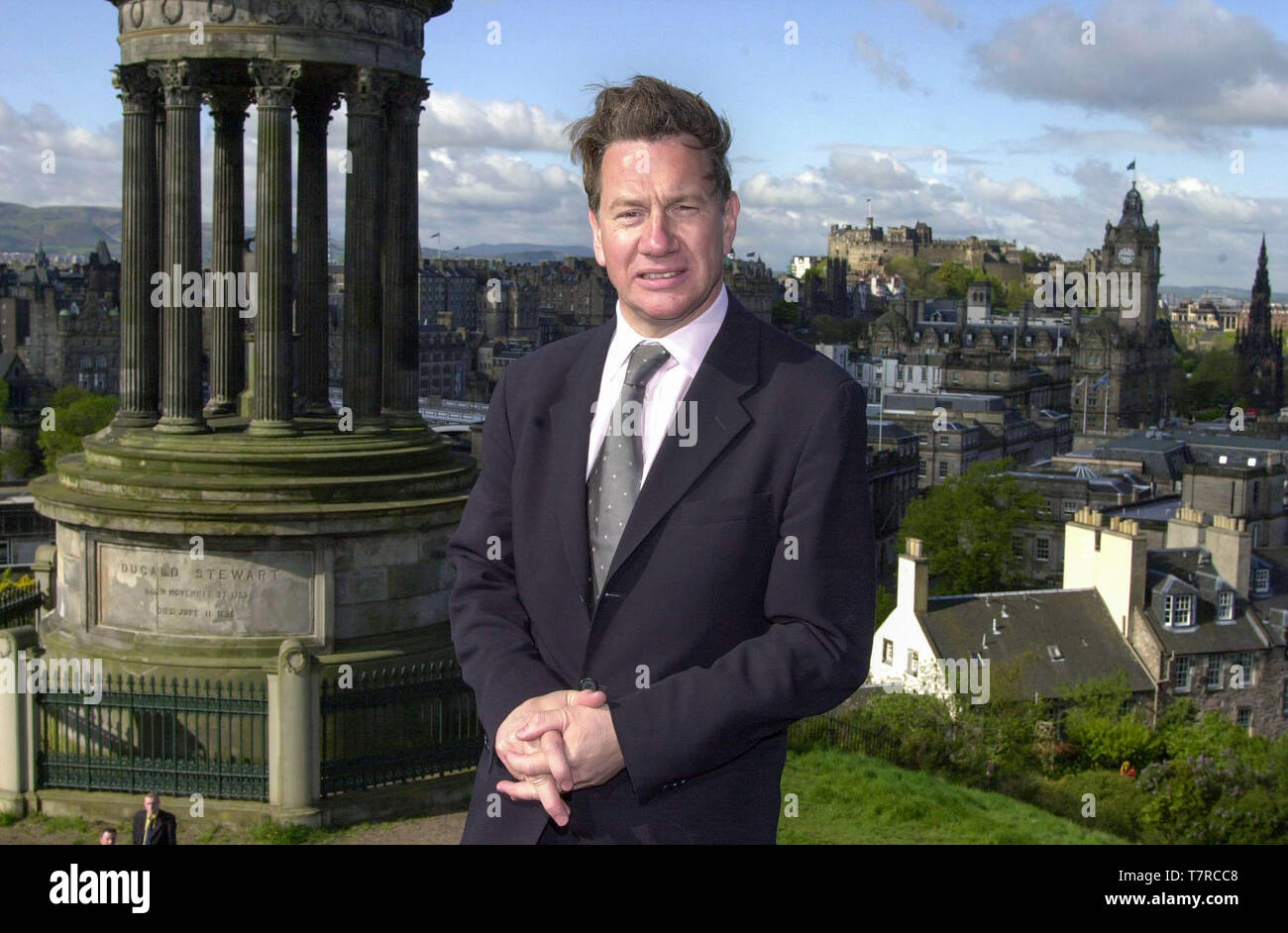 Shadow Chancellor Michael Portillo pictured after unveiling the latest ...