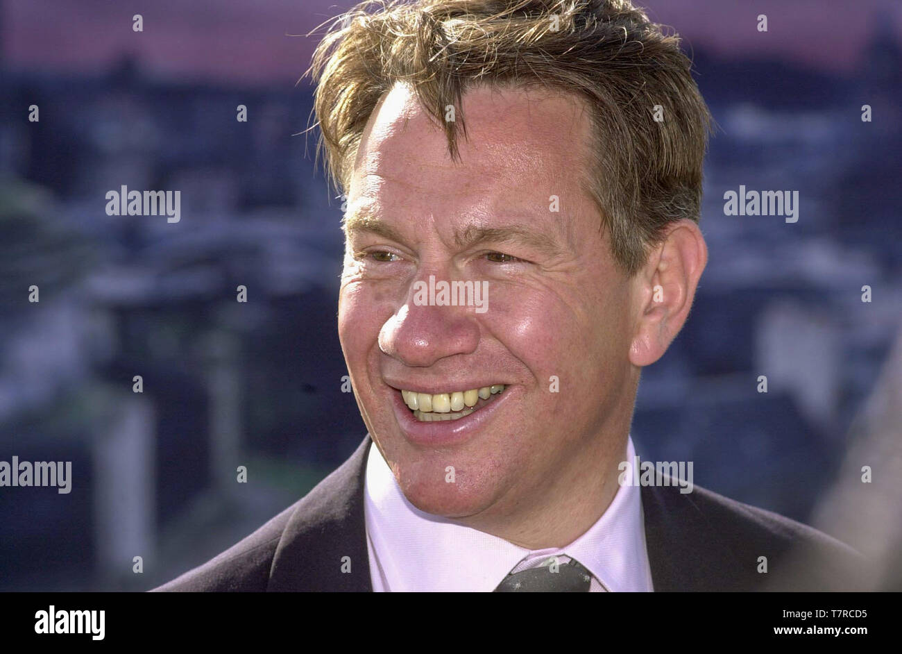 Shadow Chancellor Michael Portillo pictured after unveiling the latest ...