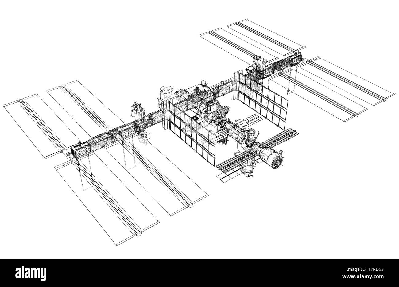 International Space Station Drawing