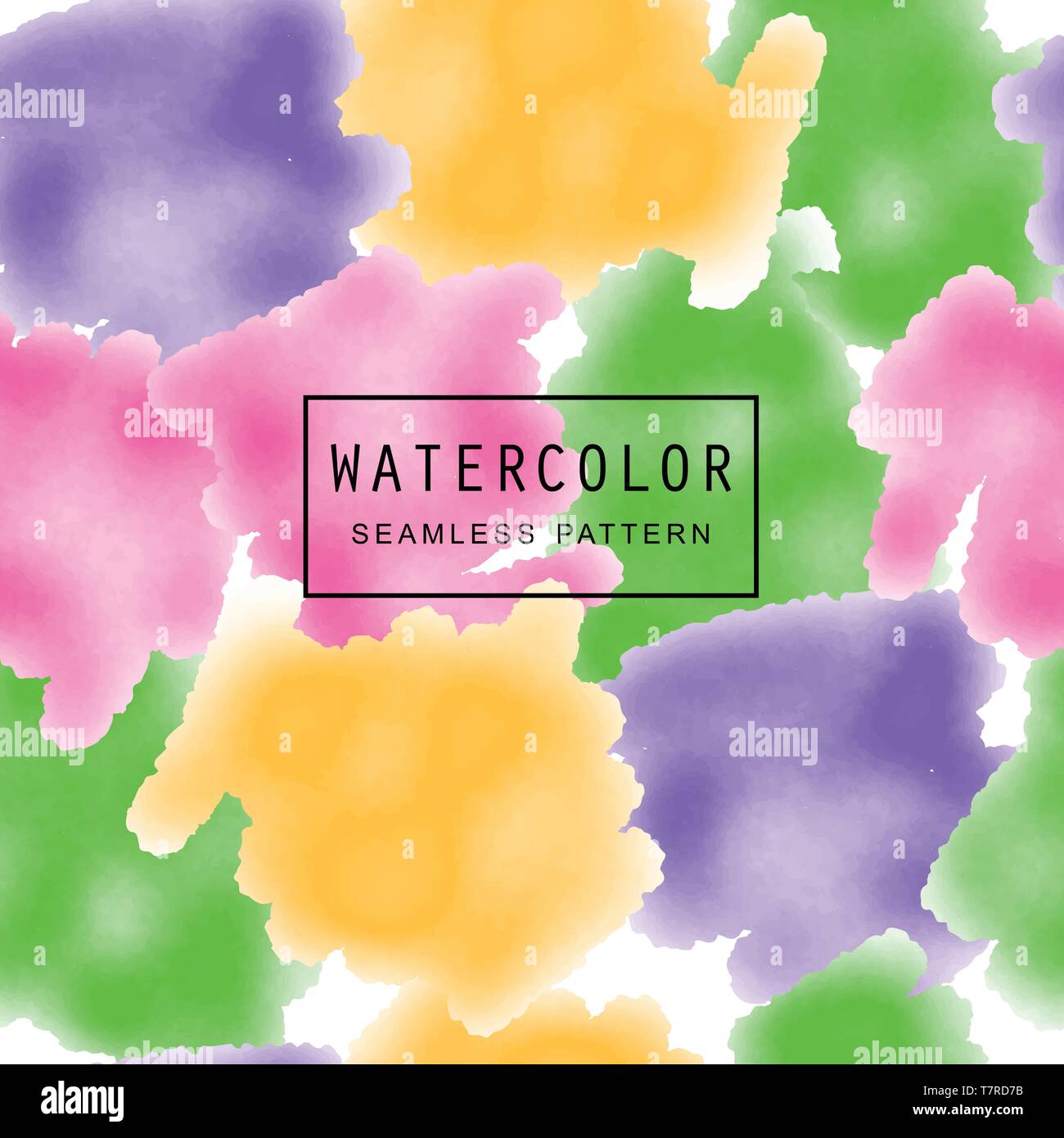 Colors watercolor background, vector seamless pattern tile Stock Vector ...