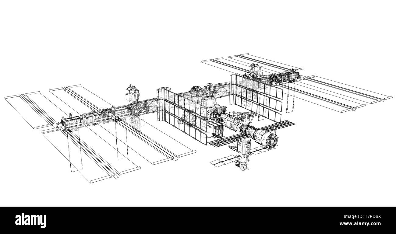 Iss orbiting earth Cut Out Stock Images & Pictures - Alamy
